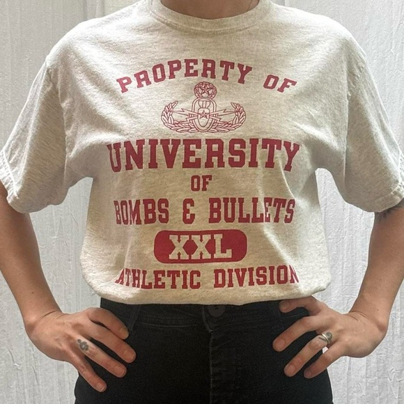 The Unbranded Brand | Shirts | Eod University Print Heather Gray Tee ...